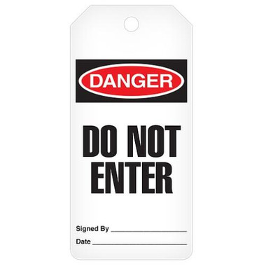 Danger Tag Roll - "Do Not Enter" 3" x 6.25" - Safety Supplies Canada