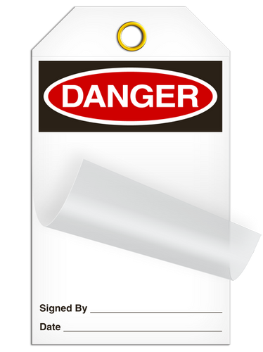 Self Laminating Tag - DANGER - 24/pkg - Safety Supplies Canada