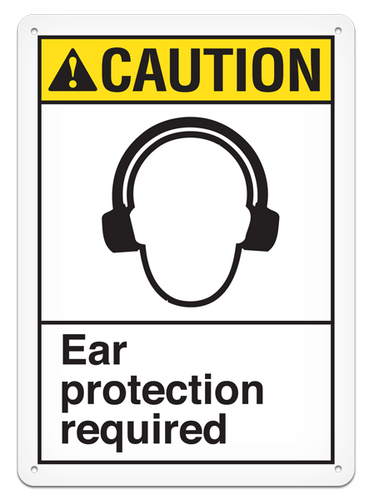 CAUTION - Ear Protection Required - 10"x14" - Safety Supplies Canada