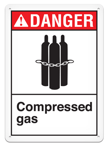 DANGER - Compressed Gas Safety Sign - Safety Supplies Canada