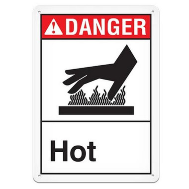 DANGER - "Danger Hot" Safety Sign - 10"x14" - Safety Supplies Canada