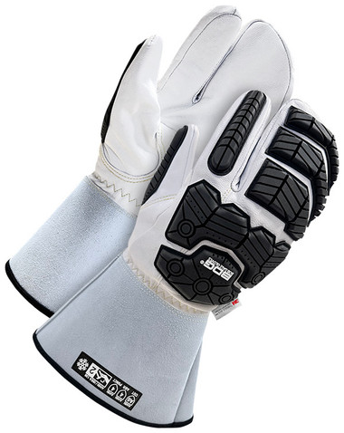 Goatskin 1-Finger Mitt w/5" Cuff Cut Resistant & TPR Impact | Cut Level ...