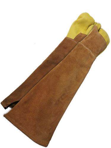 Extreme Tactical 3-Finger Leather Kevlar Lined Gauntlet - Safety ...