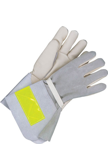 Grain Cowhide Utility Glove Gauntlet Split Back Nomex Lined - Safety ...