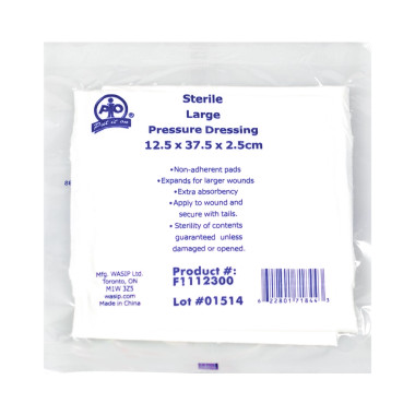 Pressure Dressing - 12.5 x 37.5 x 2.5cm - Pack of 12 - Safety Supplies ...