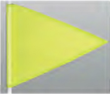 Mesh Pennant Safety Flag - Fluorescent Yellow - 12"x9" - Safety ...