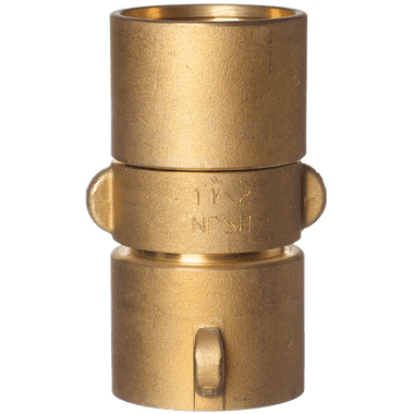 1-1/2" NPSH Brass Coupling for Double Jacket Hose - Safety Supplies Canada