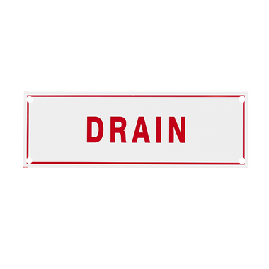 Aluminum Signs - Drain - 6" x 2" - Safety Supplies Canada