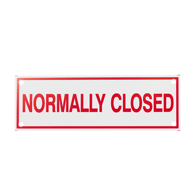 Aluminum Signs - Normally Closed - 6" x 2" - Safety Supplies Canada