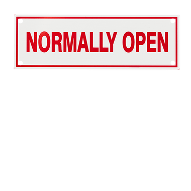 Aluminum Signs - Normally Open - 6" x 2" - Safety Supplies Canada