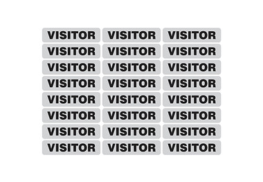 "Visitor" Reflective Strip - 1" X 4" - Pack of 24 - Safety Supplies Canada