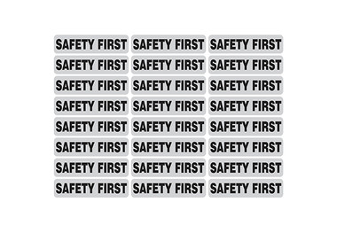 "Safety First" Reflective Strip - 1" X 4" - Pack of 24 - Safety ...