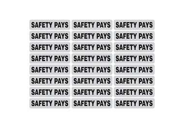 "Safety Pays" Reflective Strip - 1" X 4" - Pack of 24 - Safety Supplies ...