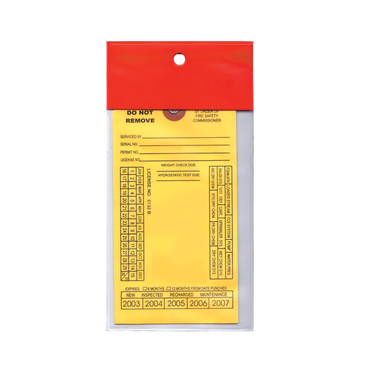 Heavy Duty Red Flap Tag Cover - Safety Supplies Canada