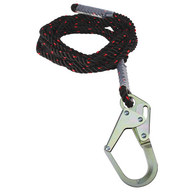 Dynamic Vertical Rope Lifeline with Rebar Hook - 25FT - Safety Supplies ...