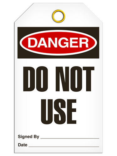 Danger Do Not Use Safety Tag | Pack of 25 | INCOM TG1001