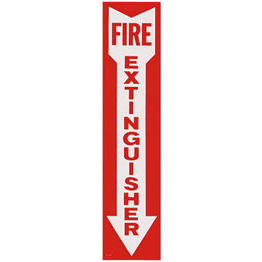 Vinyl Fire Extinguisher Arrow Decal/Sign | 4 x 18" | RS Steel BL109