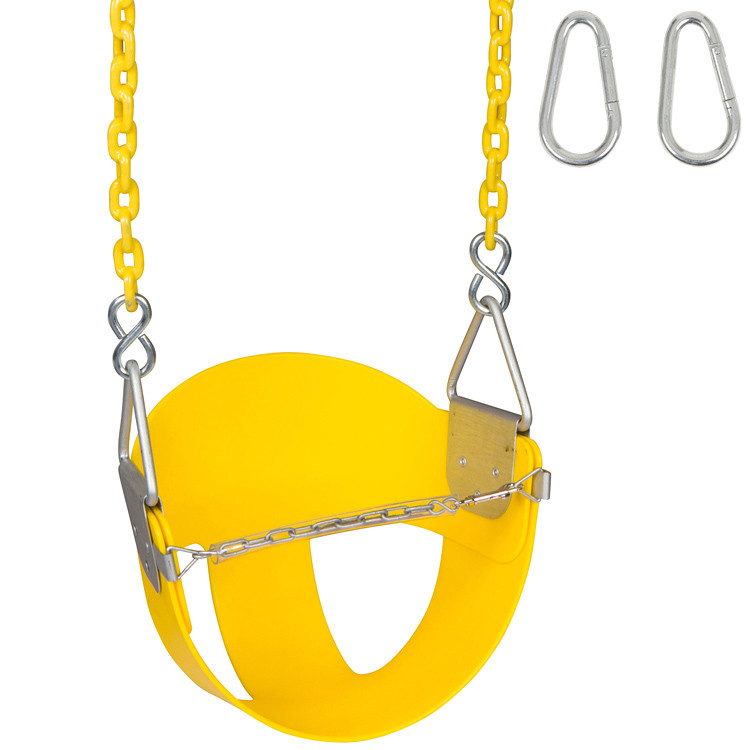Half Bucket Swing Seat with Coated Chains