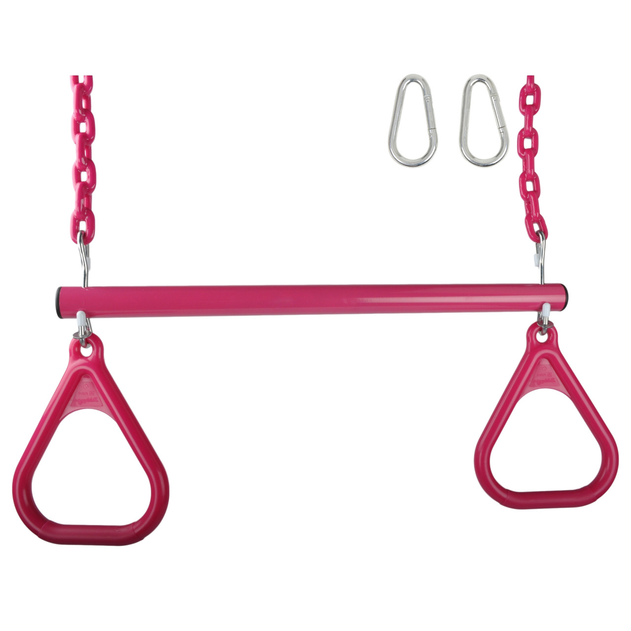 Trapeze Bar with Rings and Coated Chain
