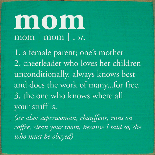 Mom Definition Sign | Wood Wholesale Signs | Sawdust City Wood Signs