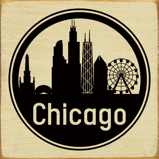 Chicago Circle Skyline |City Skyline Wood Signs | Sawdust City Wood ...