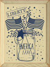 America 1776 Primitive jar |Patriotic Wood Signs | Sawdust City Wood ...
