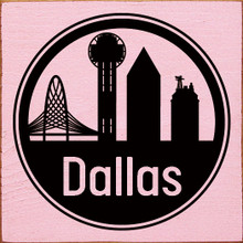 Dallas Circle Skyline |City Skyline Wood Signs | Sawdust City Wood ...