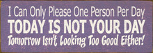 I Can Only Please One Person Per Day Sign | Wood Signs With Sayings ...