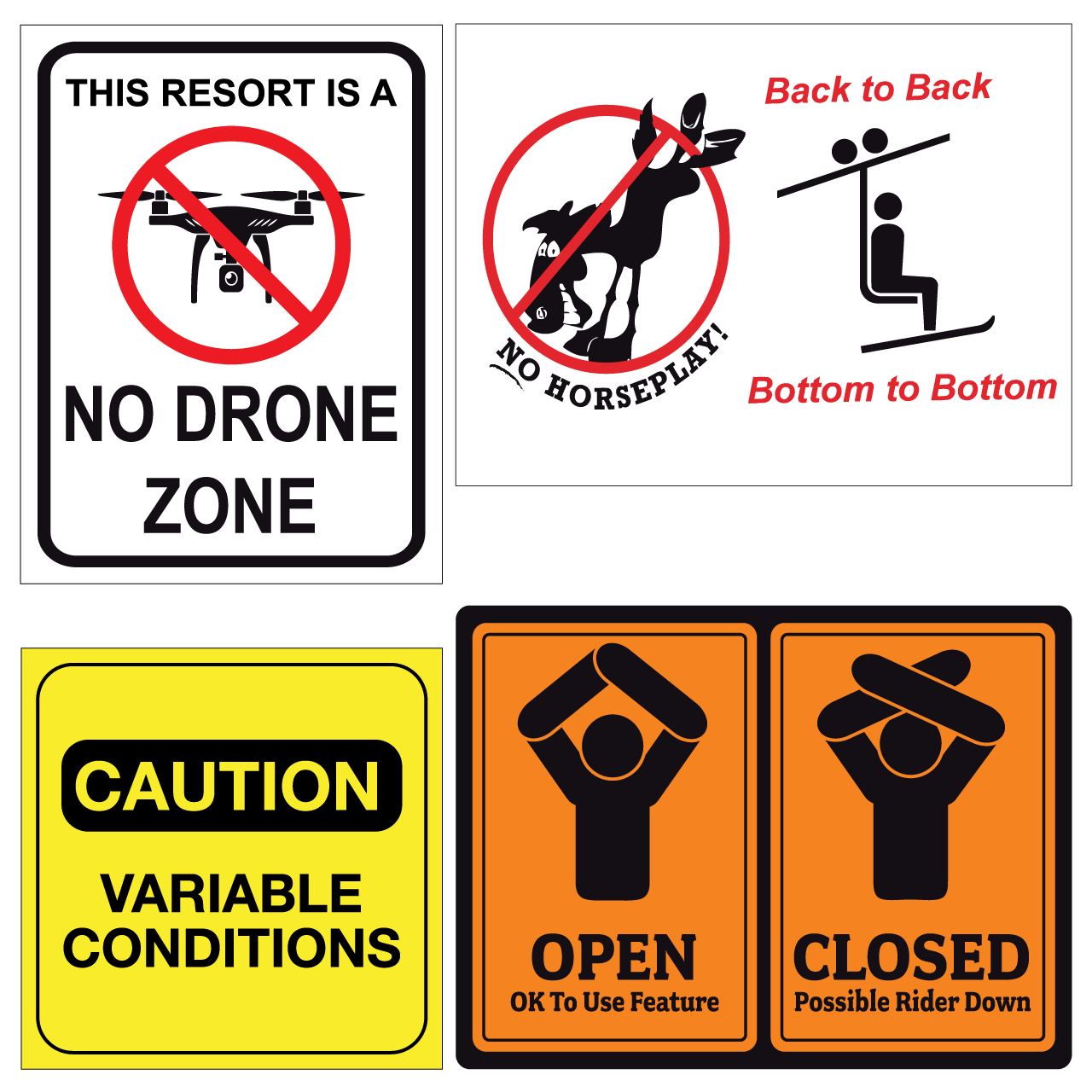 Custom Ski Resort Signs