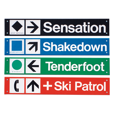 Ski Resort Trail Signs