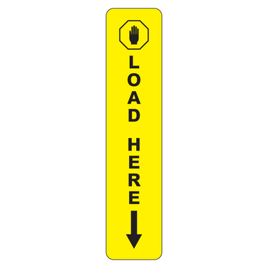4" x 18" Load Here Ski Lift Sign (L15)