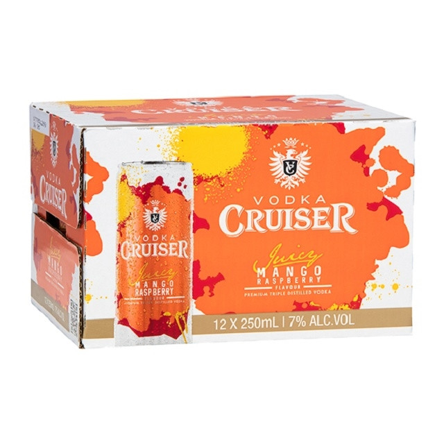 Cruiser Mango Raspberry 7% 250ml (12 Cans) - Liquid Library
