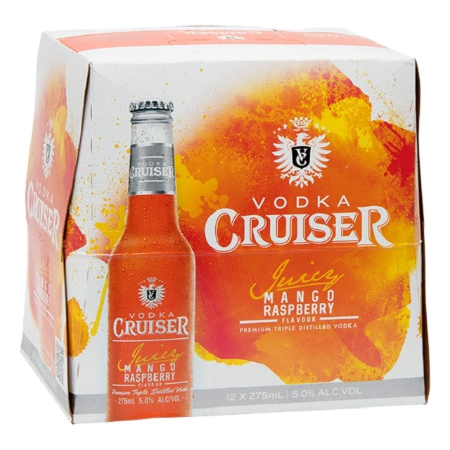 Cruiser Mango Raspberry 5% 275ml (12 Bottles) - Liquid Library