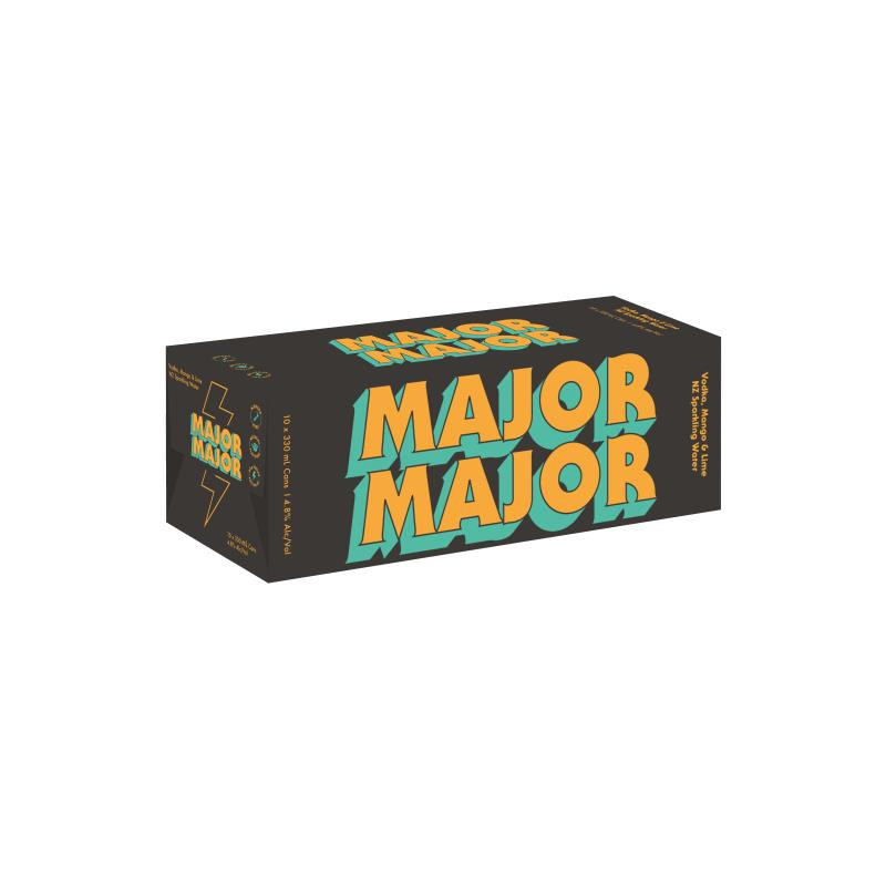Major Major Mango & Lime 4.8% 330ml (10 Cans) - Liquid Library