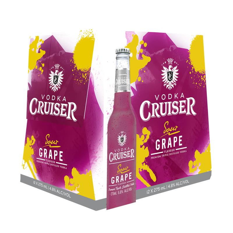 Cruiser Sour Grape 5% 275ml (12 Bottles) - Liquid Library