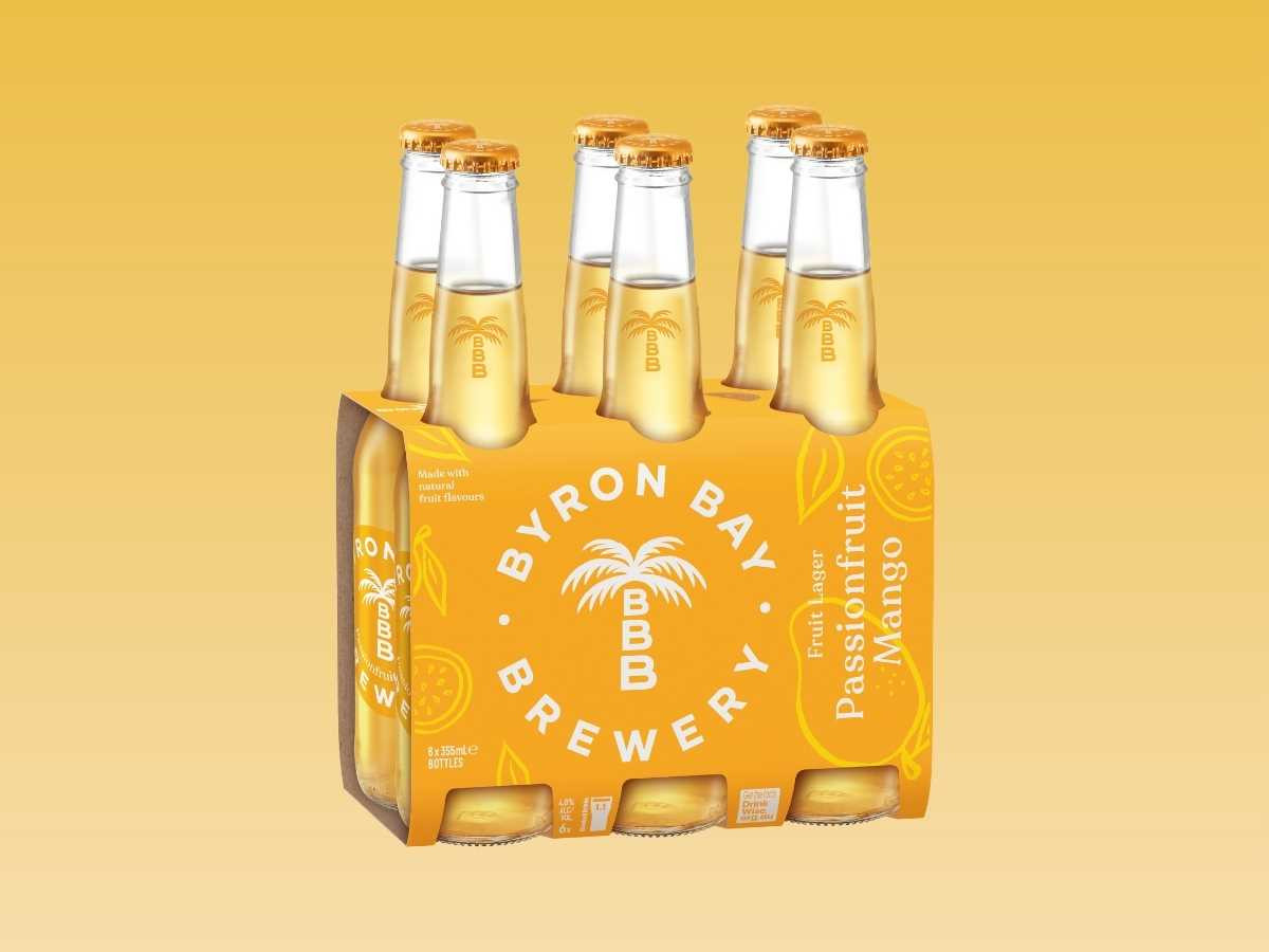 Byron Bay Passionfruit Mango Fruit Lager 4.2% 330ml (6 Bottles ...