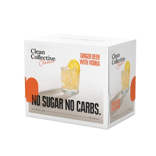 Clean Collective Ginger Beer 5% 250ml (6 Cans) - Liquid Library