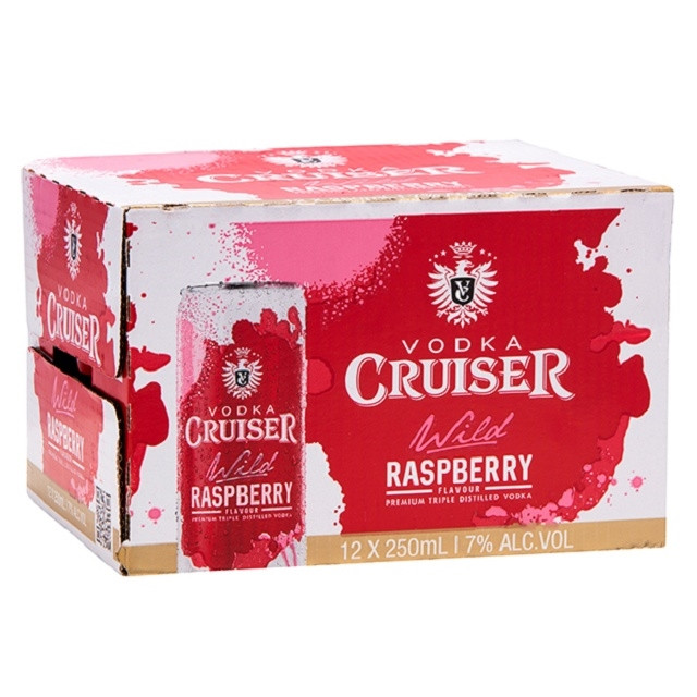 Cruiser Raspberry 7% 250ml (12 Cans) - Liquid Library