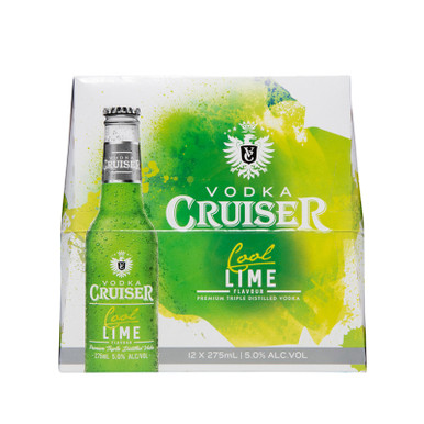 Cruiser Cool Lime 5% 275ml (12 Bottles) - Liquid Library