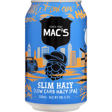 Macs Slim Hazy Low Carb IPA 330ml (6 Cans) - Liquid Library