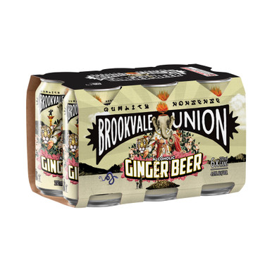 Brookvale Union Ginger Beer 4% 330ml (6 Cans) - Liquid Library