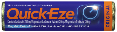 Quick Eze Antacid Original 12 Tablets - Liquid Library