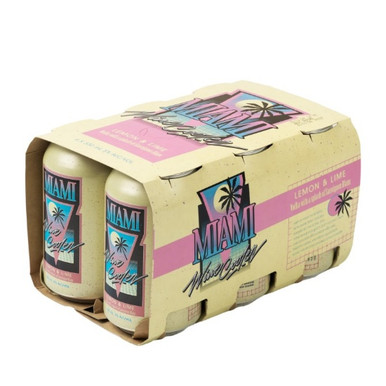 Miami Wine Cooler Lemon & Lime 5% 330ml (6 Cans) - Liquid Library