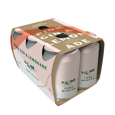 Last Minute Pink Gin & Lemonade 6% 330ml (6 Cans) - Liquid Library
