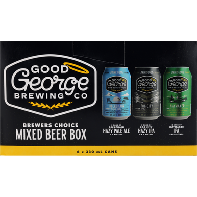 Good George Mixed Beer Box 330ml (6 Cans) - Liquid Library