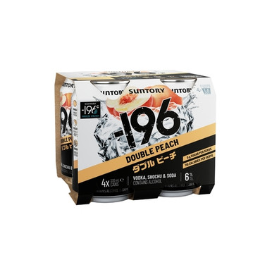 Suntory -196 Double Peach 6% 330ml (4 Cans) - Liquid Library
