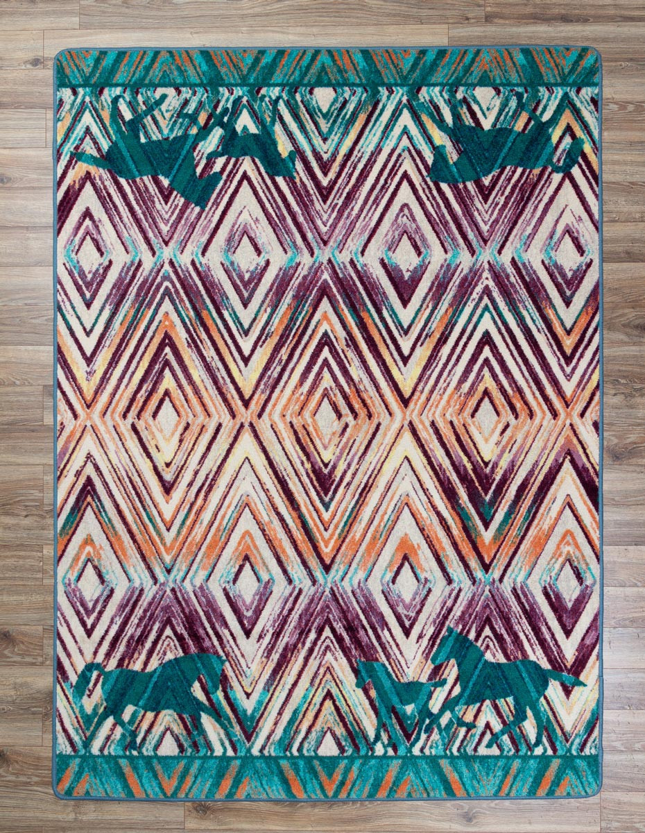 Dancing Horses Braided Rug | Lone Star Western Decor