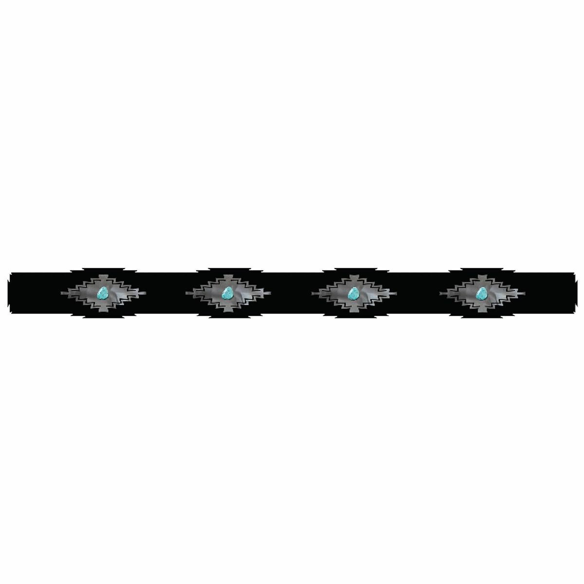 Desert Diamond Rug Rail with Turquoise - 48 Inch | Lone Star Western Decor
