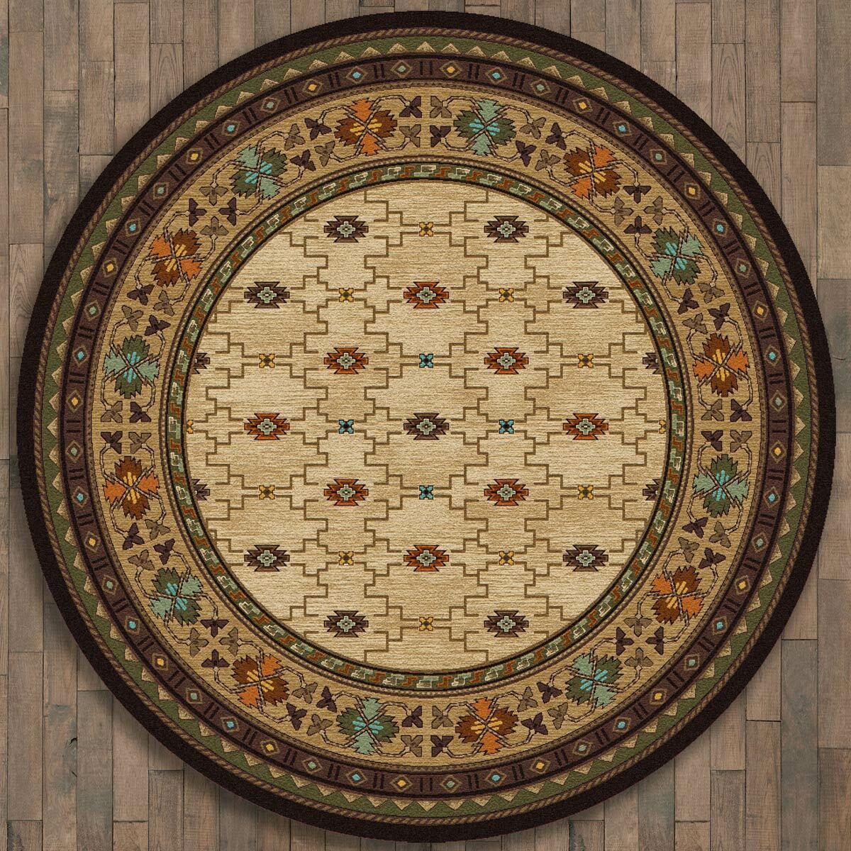 Rustic Traditions Rug - 11 Ft. Round | Lone Star Western Decor