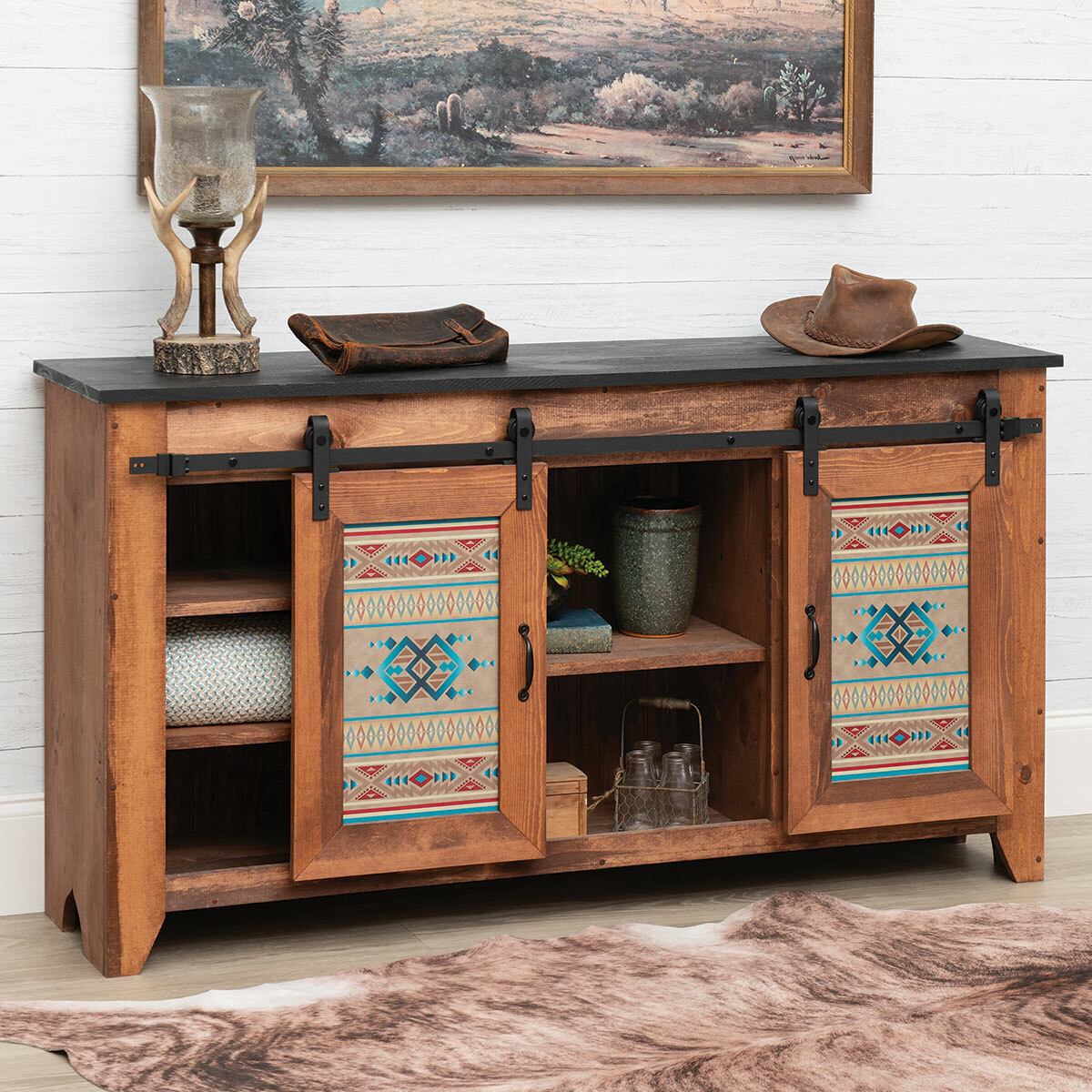 Rustic Tables: Southwest Aztec Barnwood Console Table | Lone Star ...